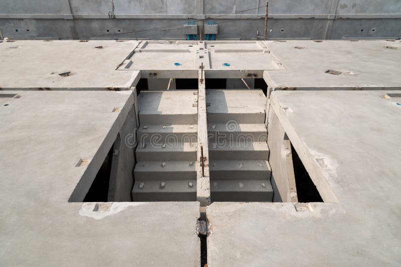 Prefabricated Concrete Floor Slab Panel Stock Image - Image of ...
