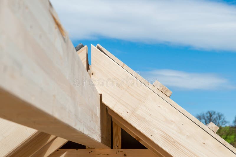 Prefabricated House Construction Site in Germany Stock Image - Image of ...