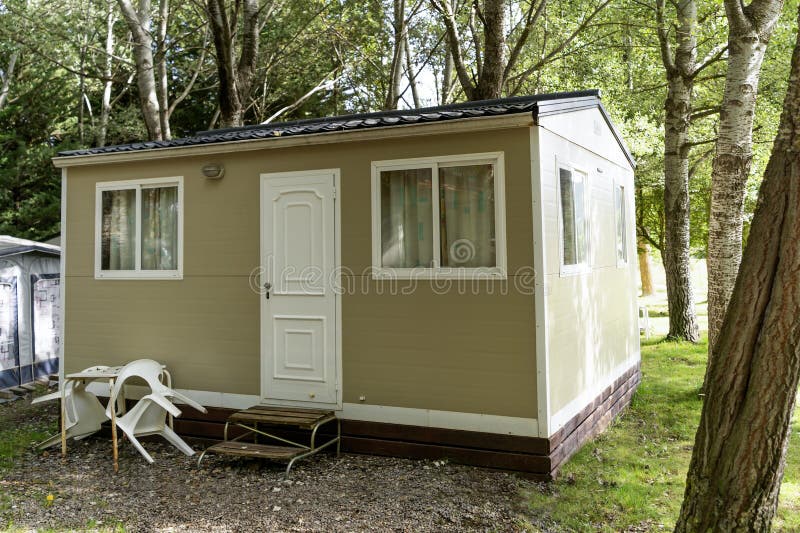 Prefabricated Mobile Modular Container House in Forest Camping ...