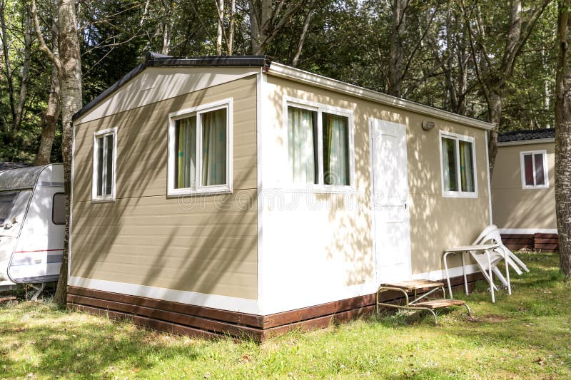 Prefabricated Mobile Modular Container House in Forest Camping ...