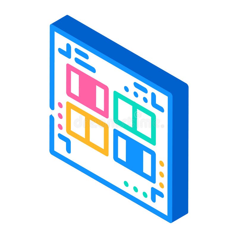 Prefabricated Printing Catalogs Isometric Icon Vector Illustration ...