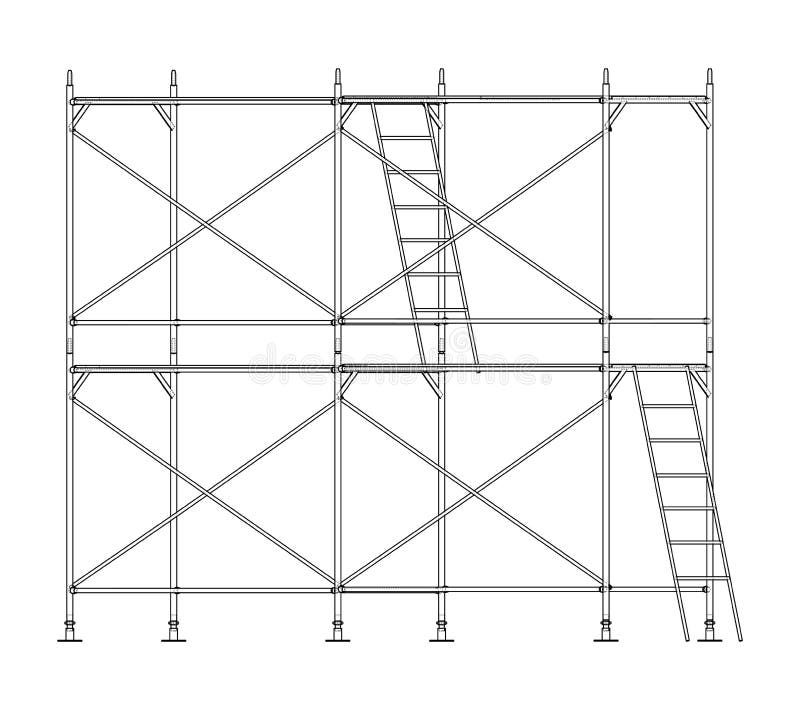 Prefabricated Scaffolding. Orthography Vector Stock Vector ...