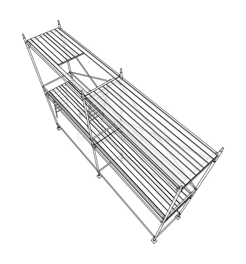 Prefabricated scaffolding stock illustration. Illustration of ...