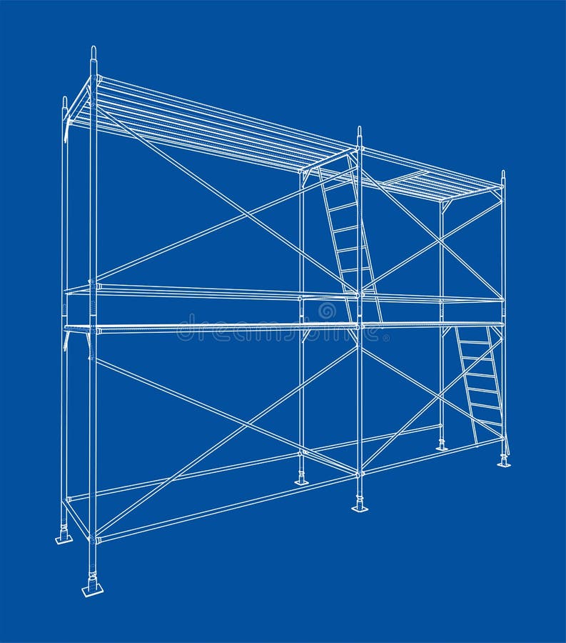Prefabricated Scaffolding. Vector Stock Vector - Illustration of ...