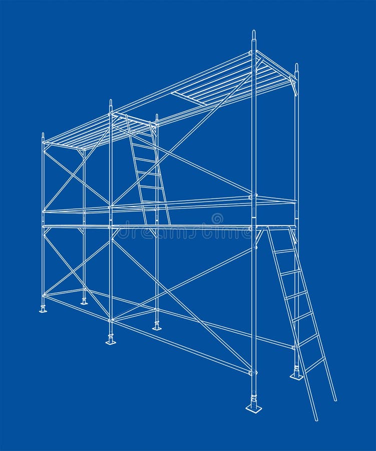 Prefabricated Scaffolding. Vector Stock Vector - Illustration of ...