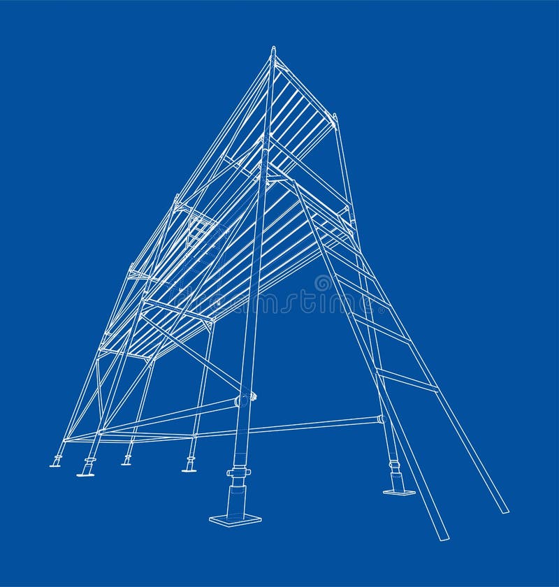 Prefabricated Scaffolding. Vector Stock Vector - Illustration of ...