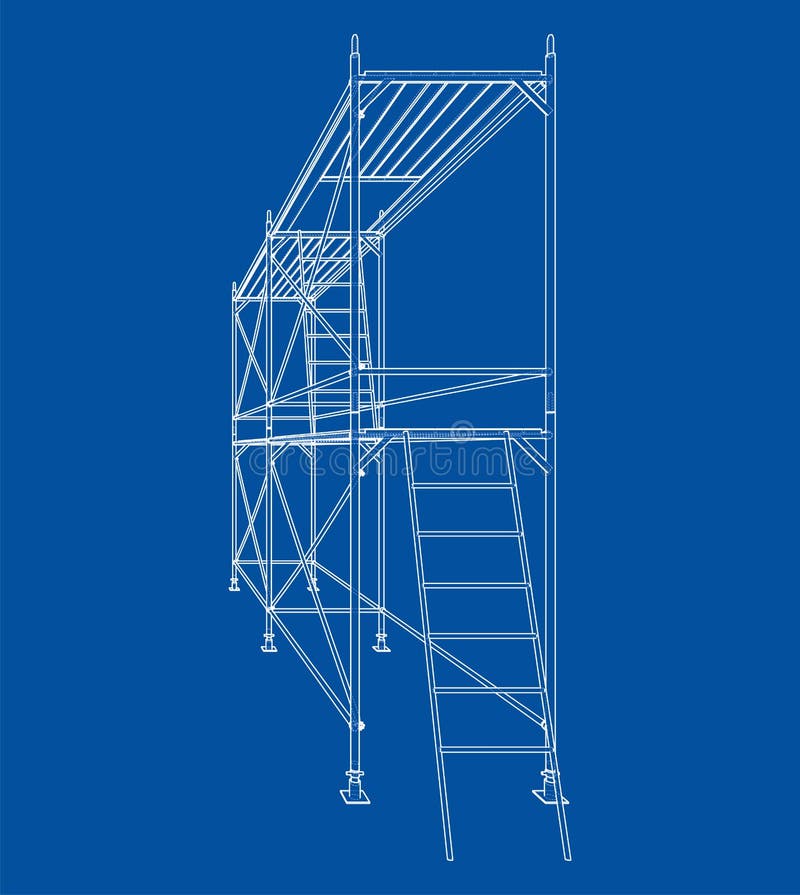 Prefabricated Scaffolding. Vector Stock Vector - Illustration of ...