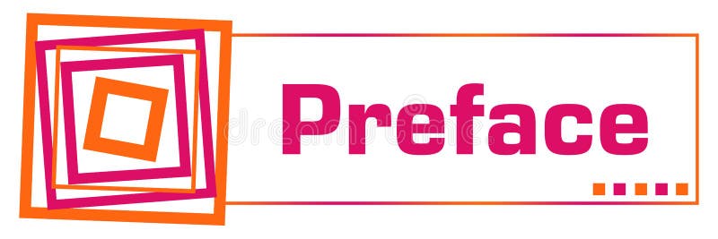 Preface Pink Orange Squares Horizontal Stock Illustration ...