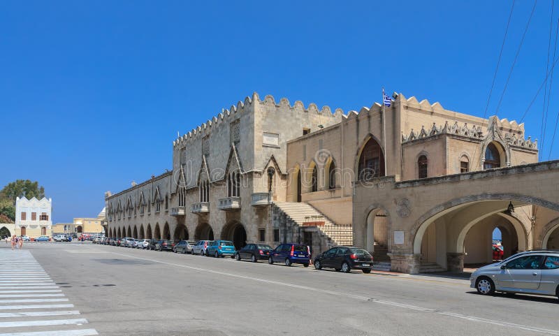 Prefecture Building in the City of Rhodes. Greece Editorial Photography ...