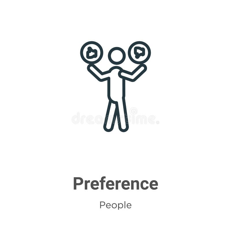Outline Preference Vector Icon. Isolated Black Simple Line Element ... Outline Preference Vector Icon. Isolated Black Simple Line Element ...