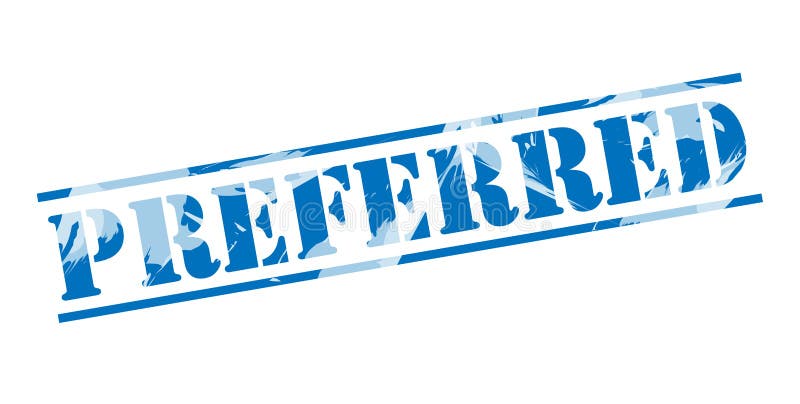 PREFERRED Stamp On White Background Stock Vector - Illustration of ...