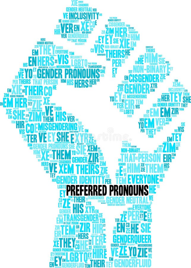 Preferred Pronouns Word Cloud Stock Vector - Illustration of lgbtq ...