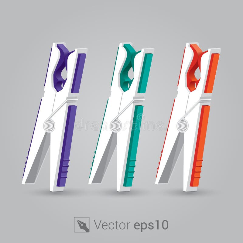 Pregador De Roupa Para O Vectore Da Corda Ilustração do Vetor ...