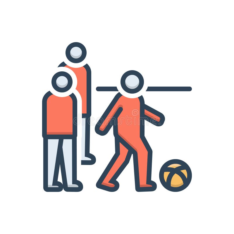 Color Illustration Icon for Pregame, Play and Team Stock Illustration ...