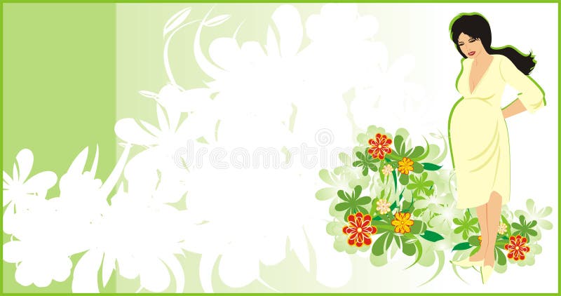 Pregnancy. Background for Card Stock Vector - Illustration of gift ...