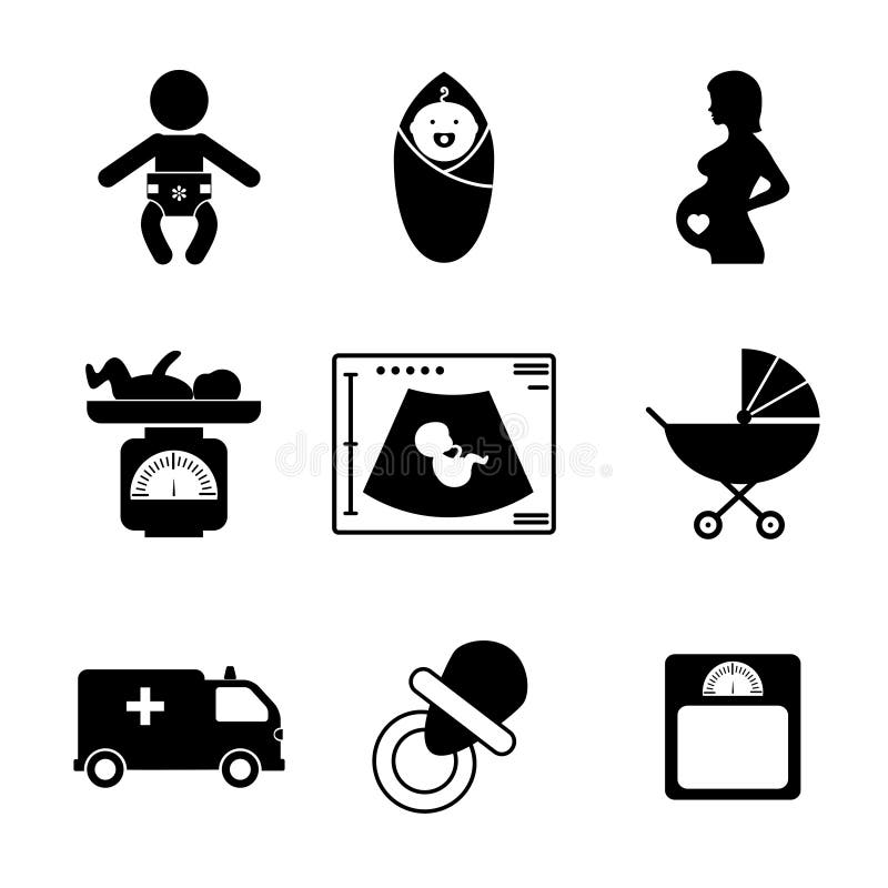 Pregnancy And Birth Infographics Presentation Template And Icon Stock