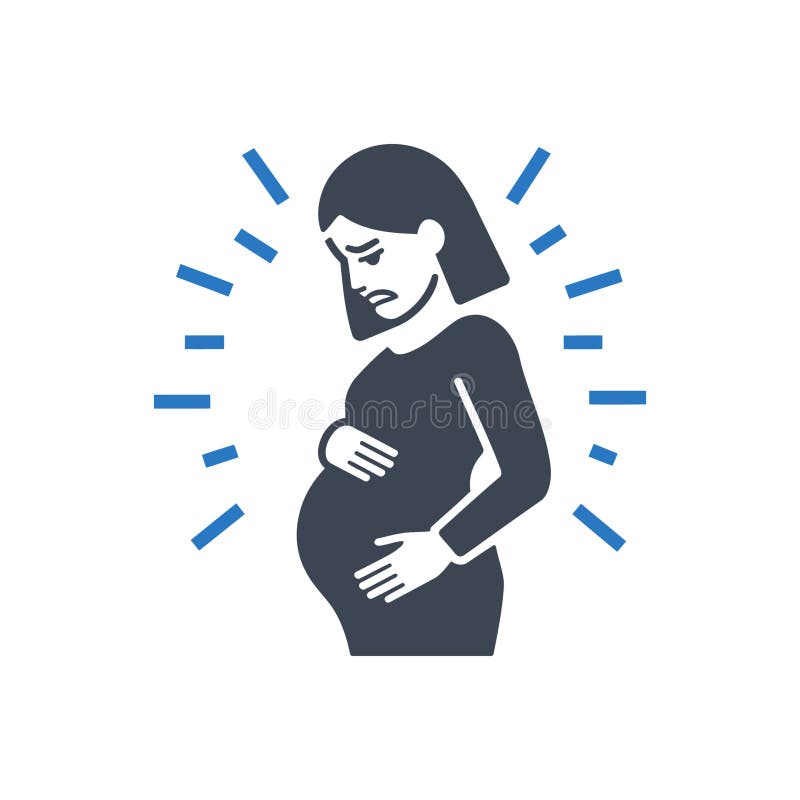 Pregnancy Distress Icon stock vector. Illustration of mother - 373828722