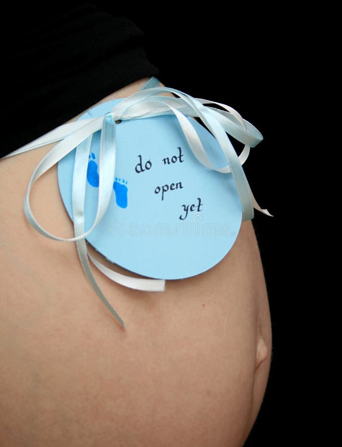 Pregnancy - Do Not Open yet Stock Photo - Image of birth, note: 7938946