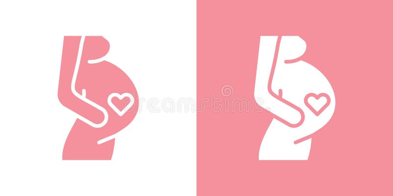 Pregnancy Icon Thin Line Illustration Set Stock Vector - Illustration ...