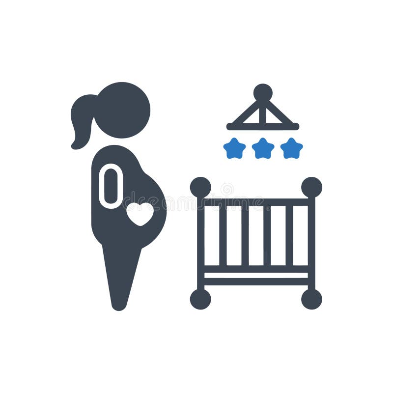 Pregnancy Nursery Care Icon Stock Vector - Illustration of sign ...