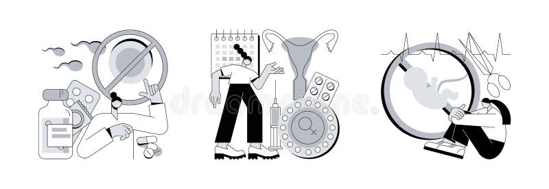 Pregnancy Planning Abstract Concept Vector Illustrations. Stock Vector ...