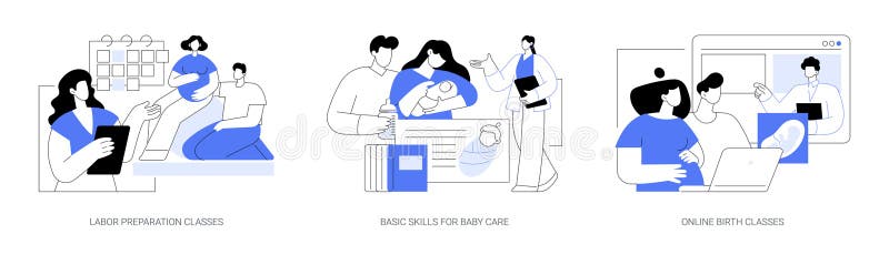 Pregnancy Special Classes Abstract Concept Vector Illustrations. Stock ...