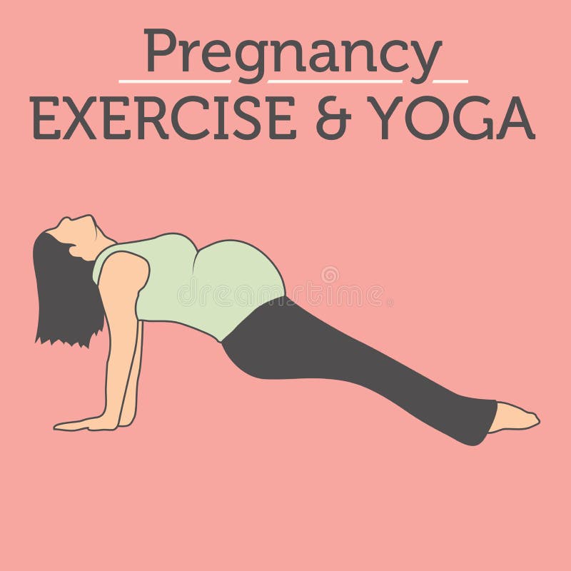 Pregnancy Stretch Back Bend Stock Vector - Illustration of concept ...
