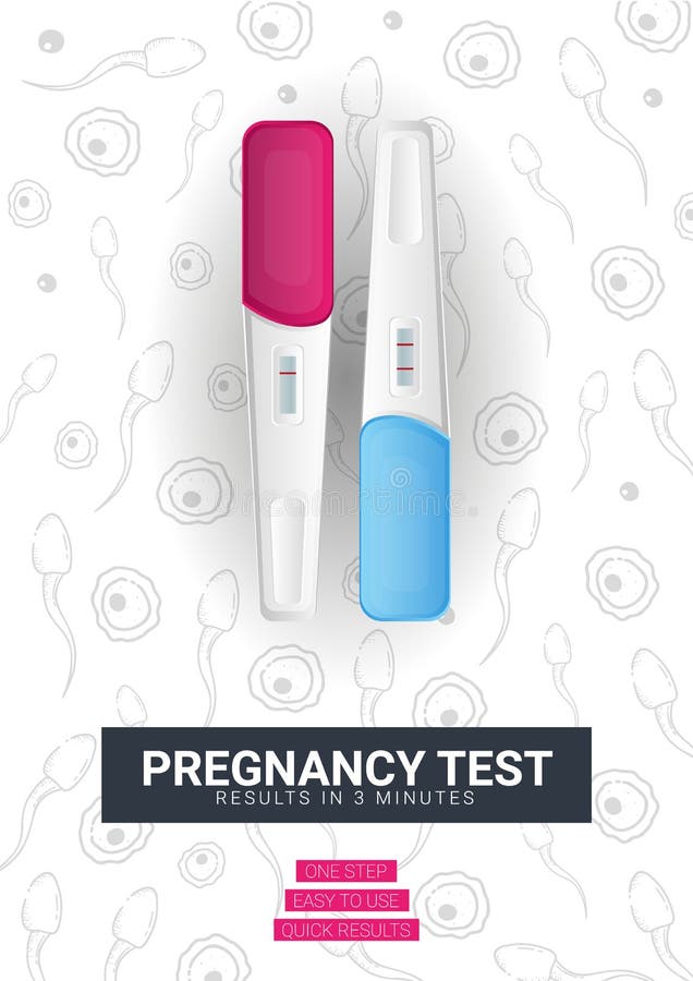 Ovulation Test. Planning Pregnancy Banner with Ovulation or Pregnancy ...
