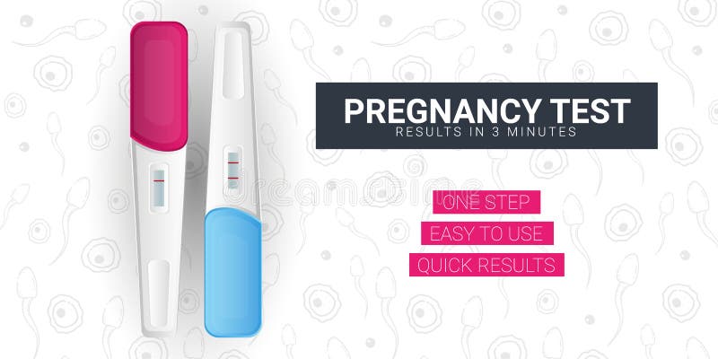 Ovulation Test. Planning Pregnancy Banner with Ovulation or Pregnancy ...