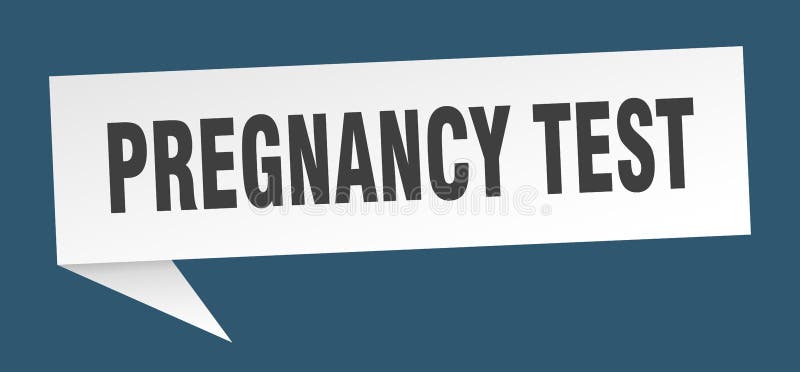 Pregnancy Test Banner. Pregnancy Test Speech Bubble Stock Vector ...