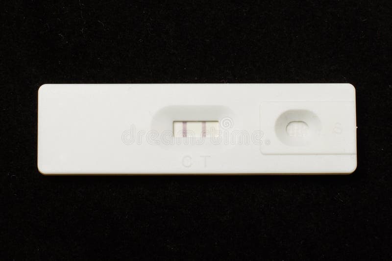 Pregnancy Test on the Dark Background Top View Stock Photo - Image of ...