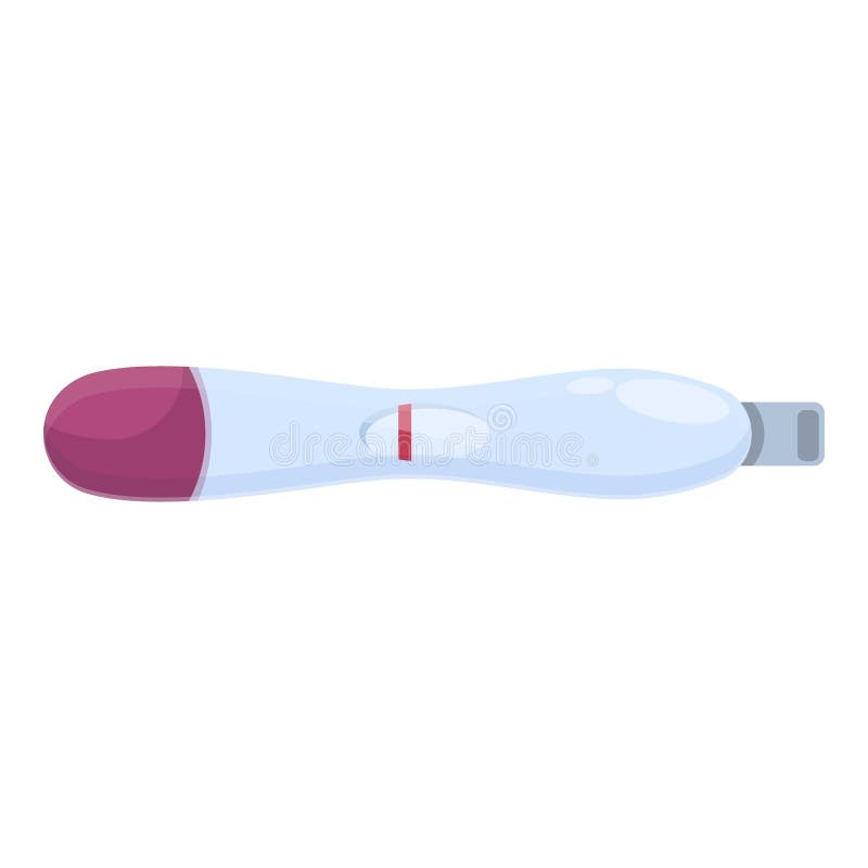 Pregnancy Test Icon Cartoon Vector Negative Stick Stock Vector