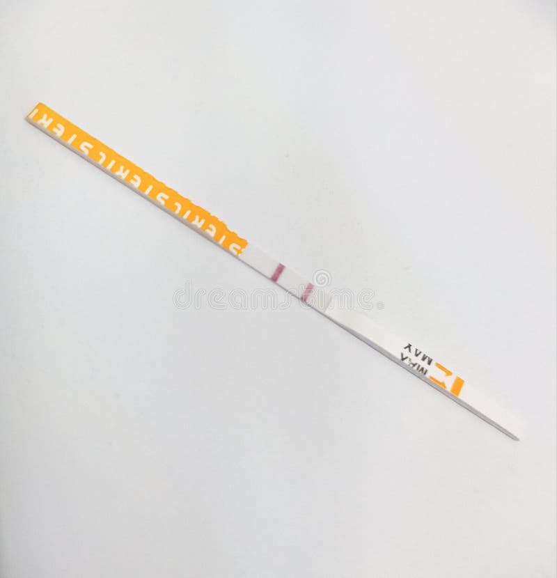 A Pregnancy Test Kit Has Been Used, and the Result is Positive Stock ...