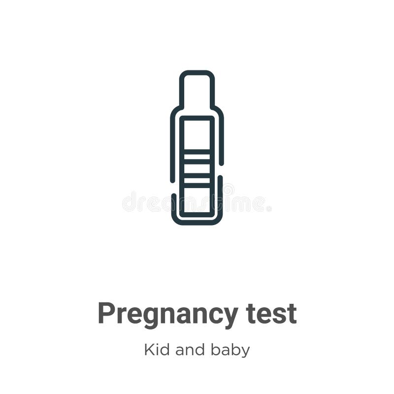 Outline Pregnancy Test Vector Icon. Isolated Black Simple Line Element ...