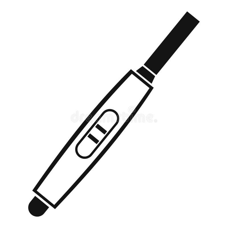 Pregnancy Test with Positive Pregnant Icon Stock Vector - Illustration ...