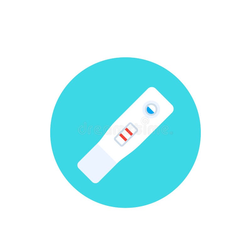 Pregnancy Test, Vector Flat Icon Stock Vector - Illustration of vector ...