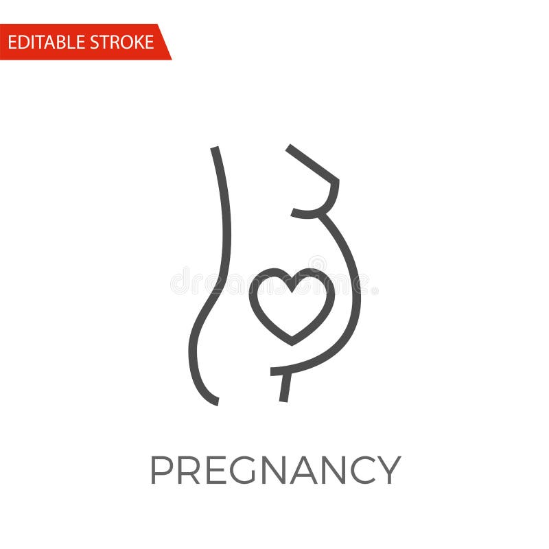 Pregnancy Vector Icon stock vector. Illustration of child - 98736521