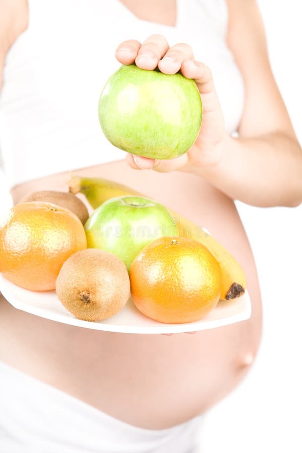 Pregnant girl stock image. Image of white, health, round - 12700587