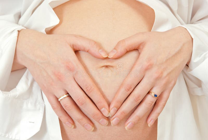 Pregnant heart stock photo. Image of expecting, awaiting - 18182928