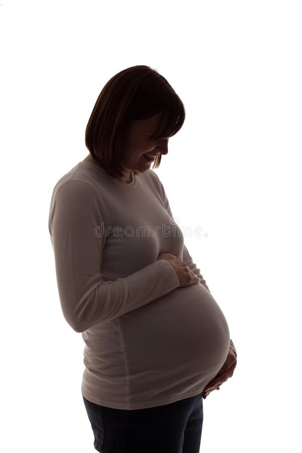 Pregnant Lady in the Shadow Stock Photo - Image of concept, side: 13247976