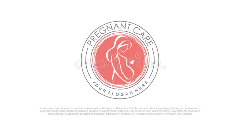 Pregnant Logo Design Vector with Creative Unique Concept Stock Vector ...
