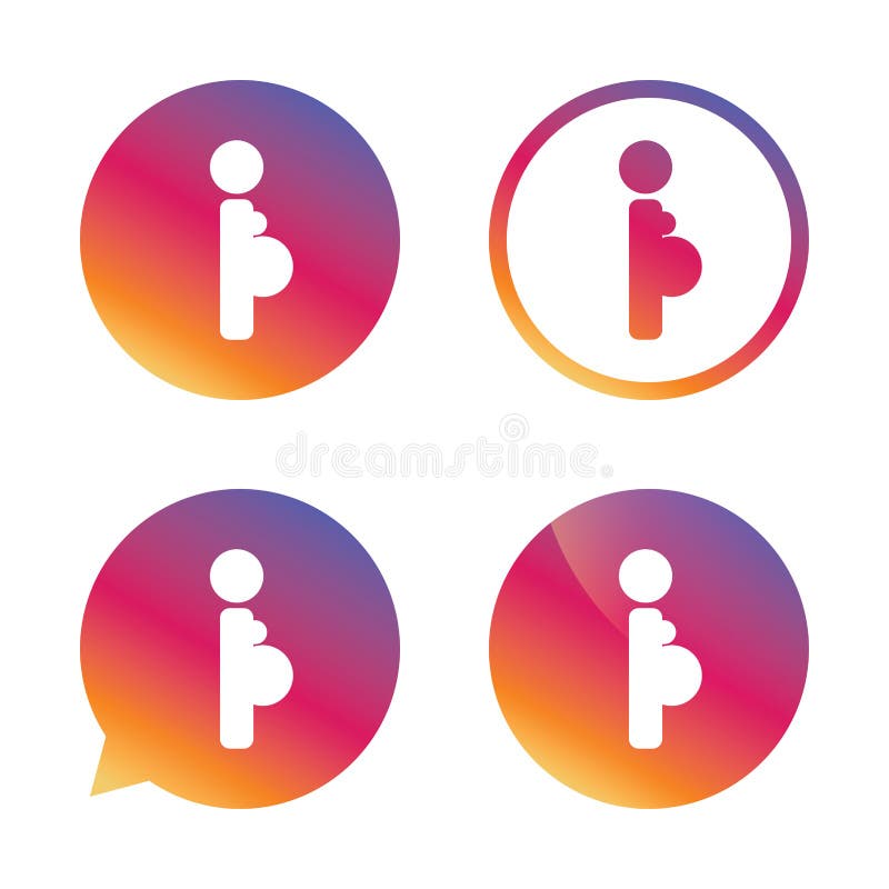 Pregnant Sign Icon. Pregnancy Symbol Stock Vector - Illustration of ...