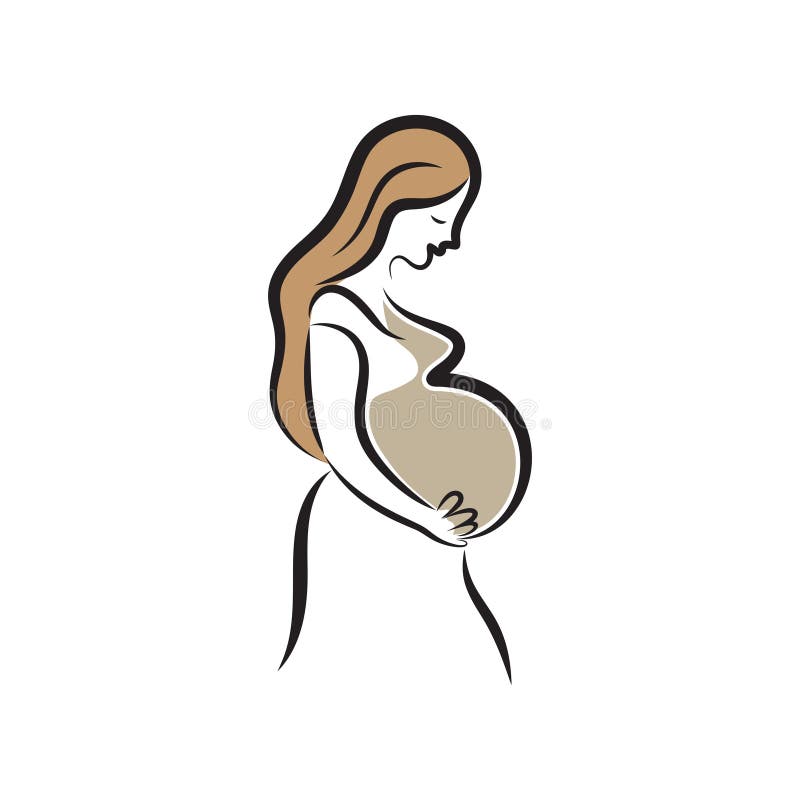 Pregnant vector logo stock illustration. Illustration of design - 284780731