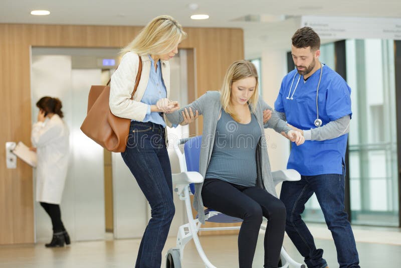 Pregnant Woman with Mum Ready for Labour Stock Photo - Image of ...