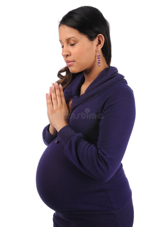 Pregnant Woman Praying stock image. Image of girl, expecting - 9089075