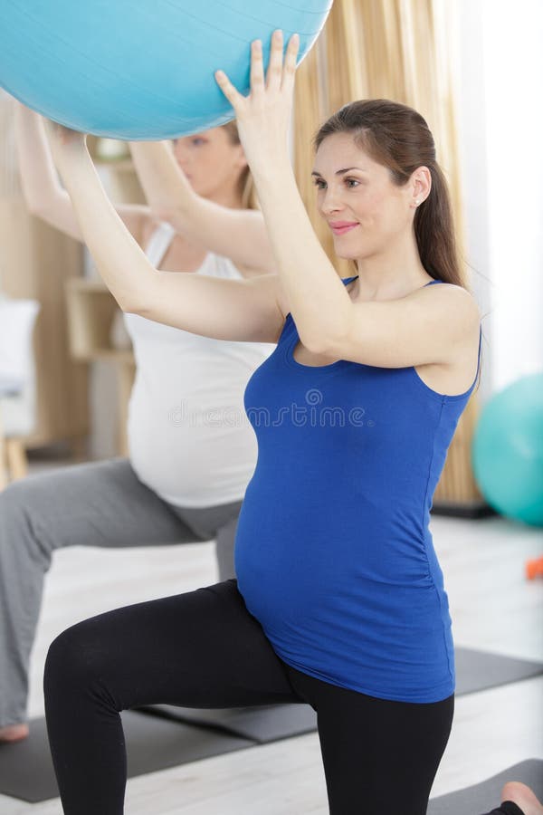 Pregnant Women Doing Pilates Stock Photo - Image of practice, child ...