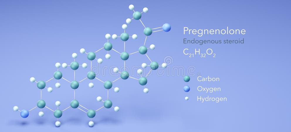 Pregnenolone, Molecular Structures, Endogenous Steroid, 3d Model ...