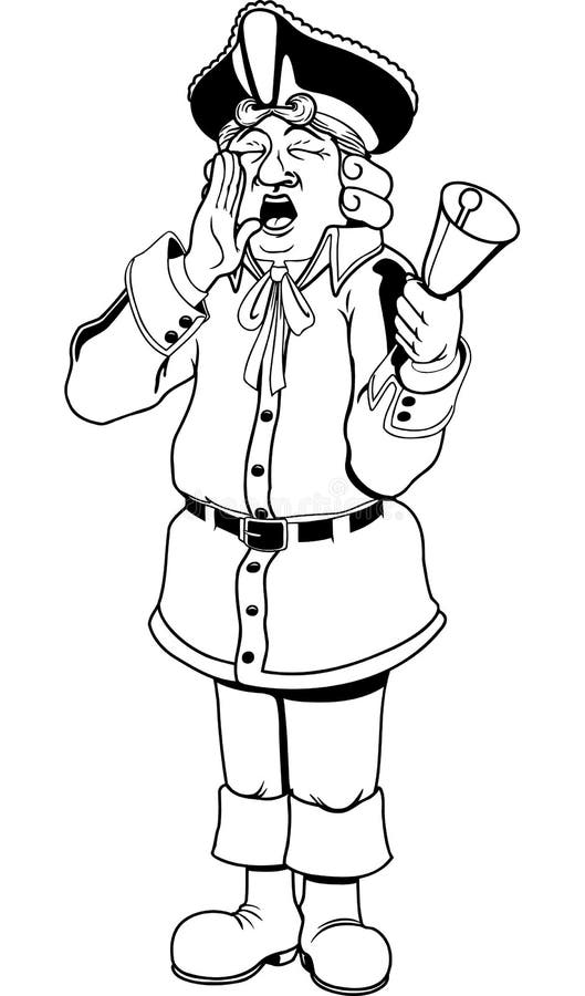 Pregonero Illustration ilustración del vector. Ilustración de anuncie ...