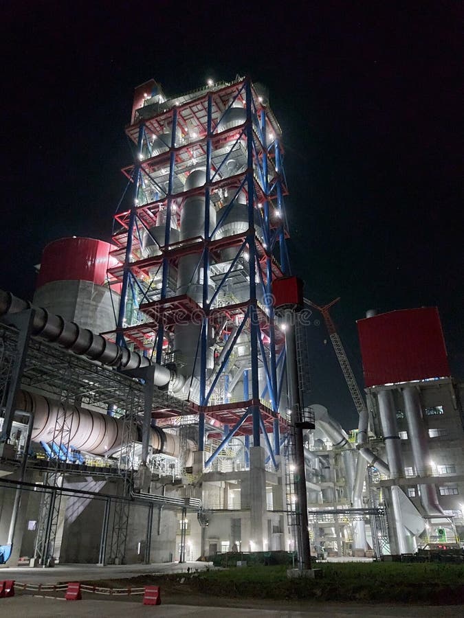 Preheater in Cement Production Hongshi Holding Group Stock Image ...