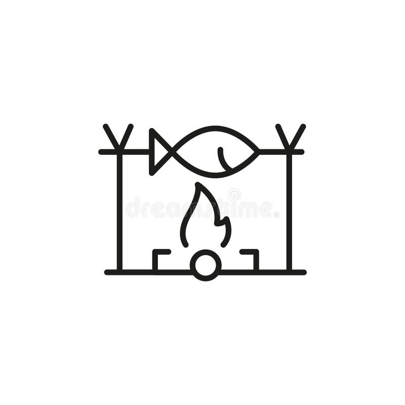 Prehistoric Cooking icon stock vector. Illustration of dwelling - 326576576